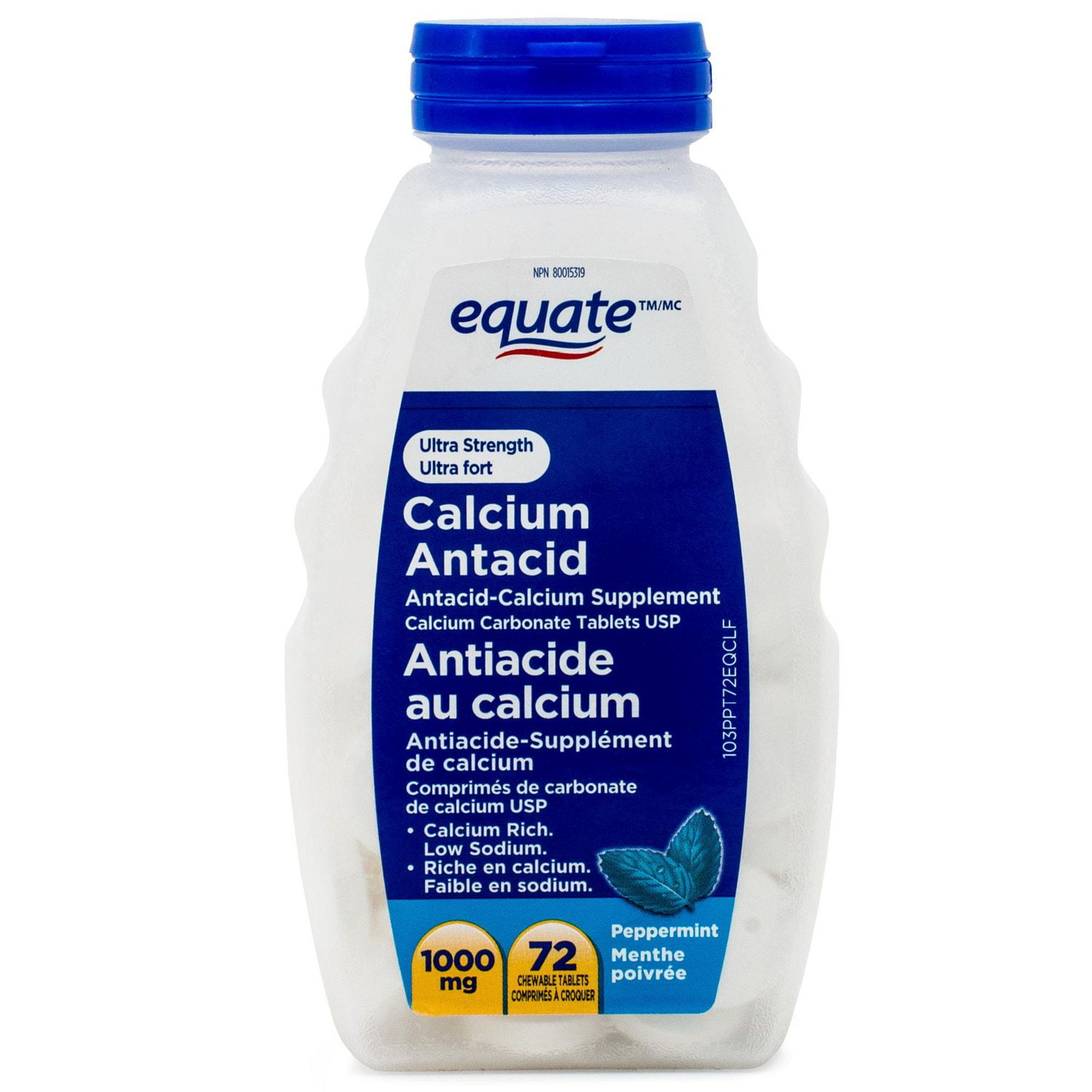 Equate Ultra Strength Calcium Antacid – Peppermnt, Antacid-Calcium ...