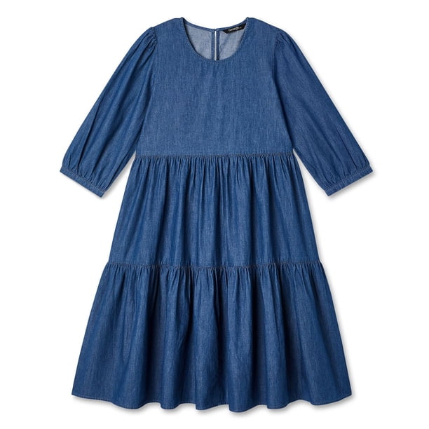 George Girls' Woven Tiered Dress - Walmart.ca