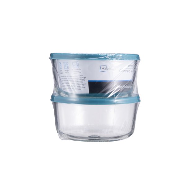 2pc Glass Food Storage Set with PE Lids 2*944ml, MS GLASS 2X944ML RND - Walmart.ca