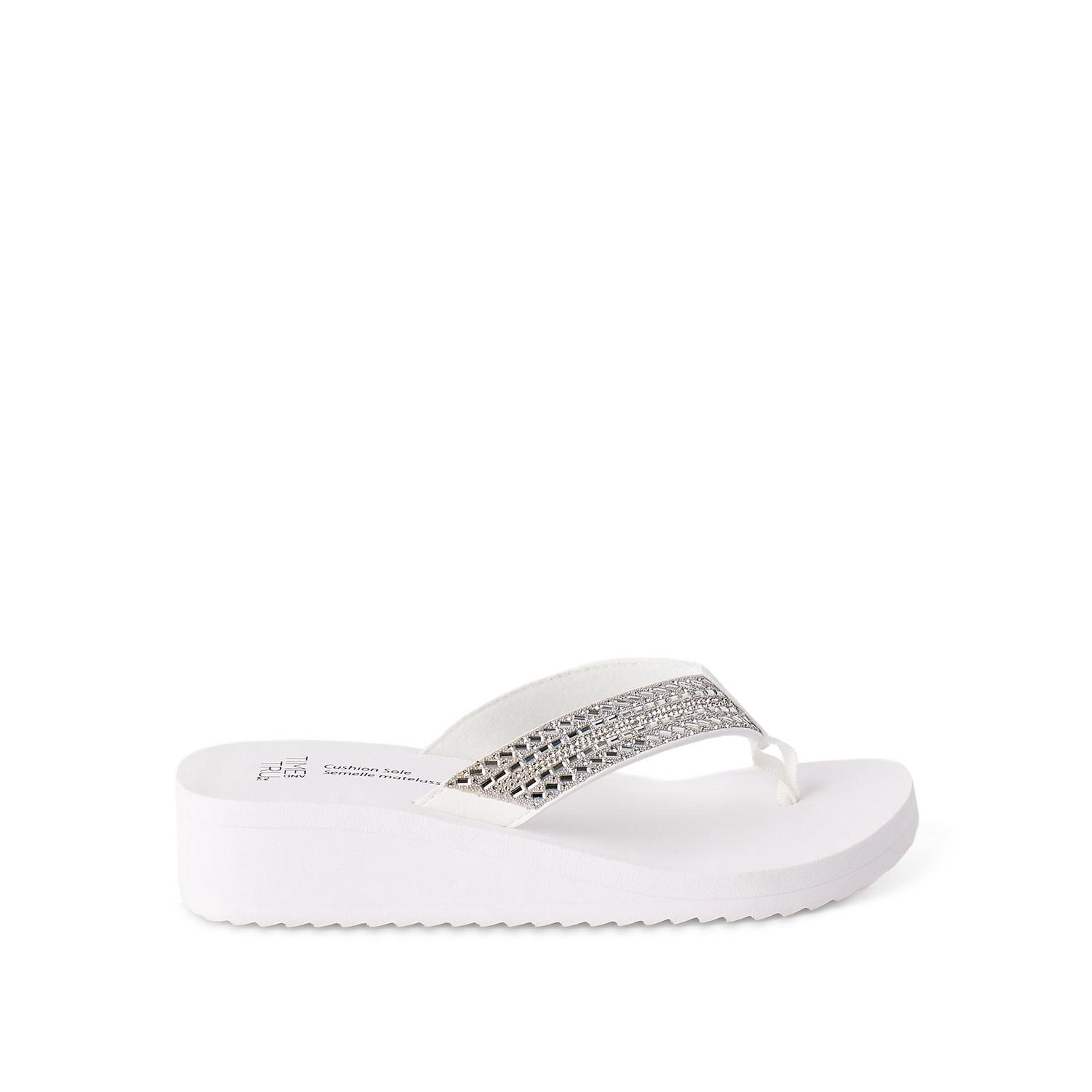 Click here for Time And Tru Womens Rhinestone Wedge Sandals 7 prices