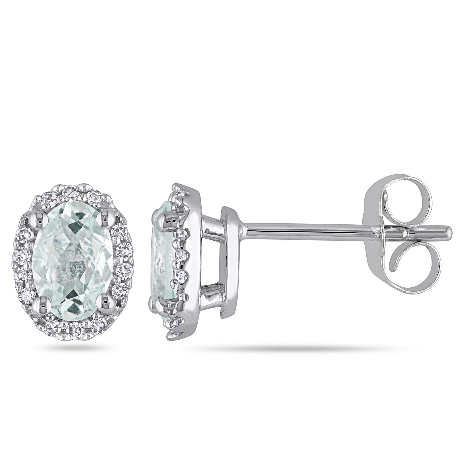 Click here for Miabella 4/5 Carat T. G.W. Aquamarine And Diamond-... prices