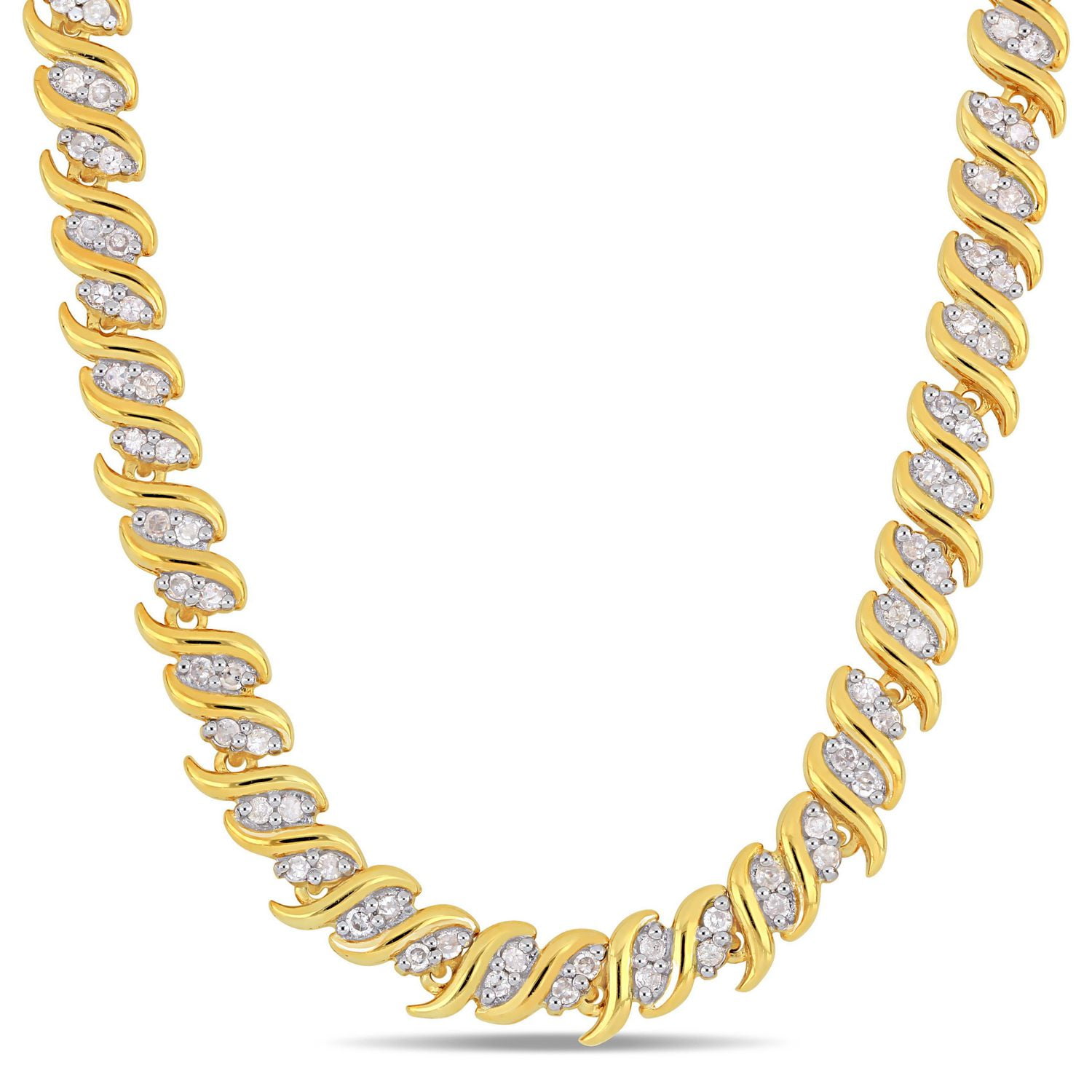 Click here for Miabella 2 Carat T. W. Diamond Yellow Rhodium-Plat... prices