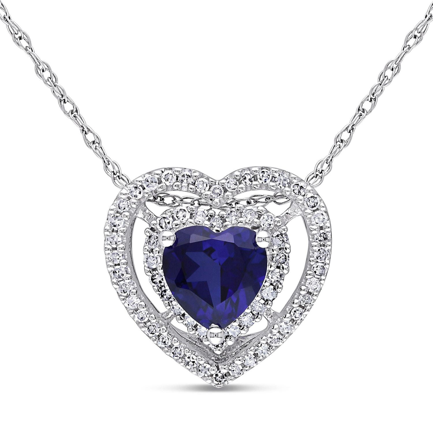 Click here for Miabella 7/8 Carat T. G.W. Created Blue Sapphire A... prices