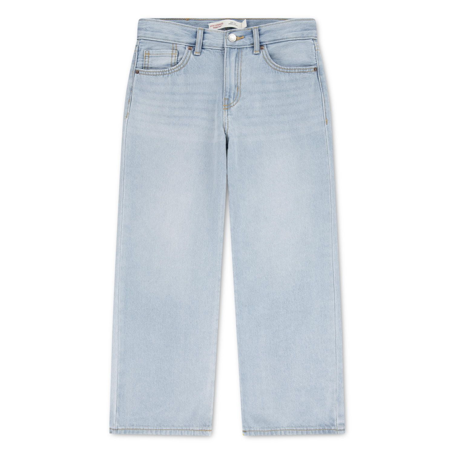 Click here for Levi Strauss Signature Girls Mid-Rise Wide Leg Jea... prices