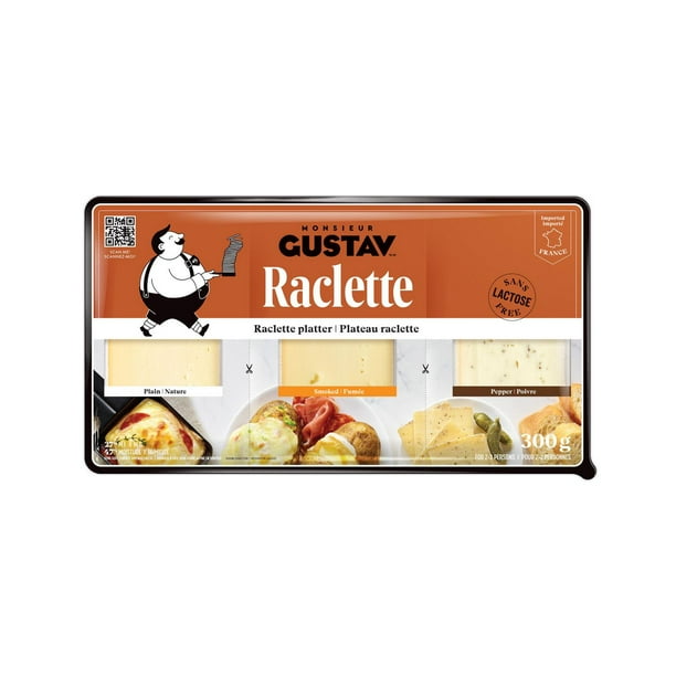 Monsieur Gustav Trio Raclette Cheese, 300 g - Walmart.ca