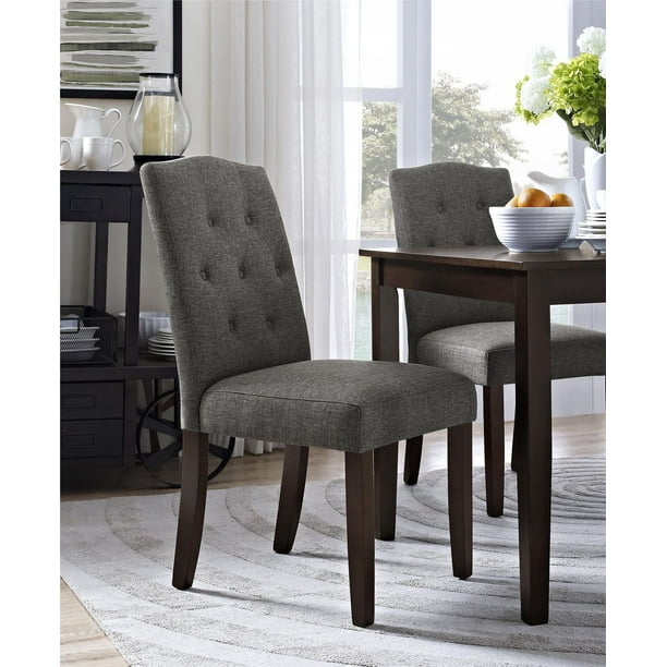 Parsons Upholstered Tufted Dining Chair, Gray - Walmart.ca