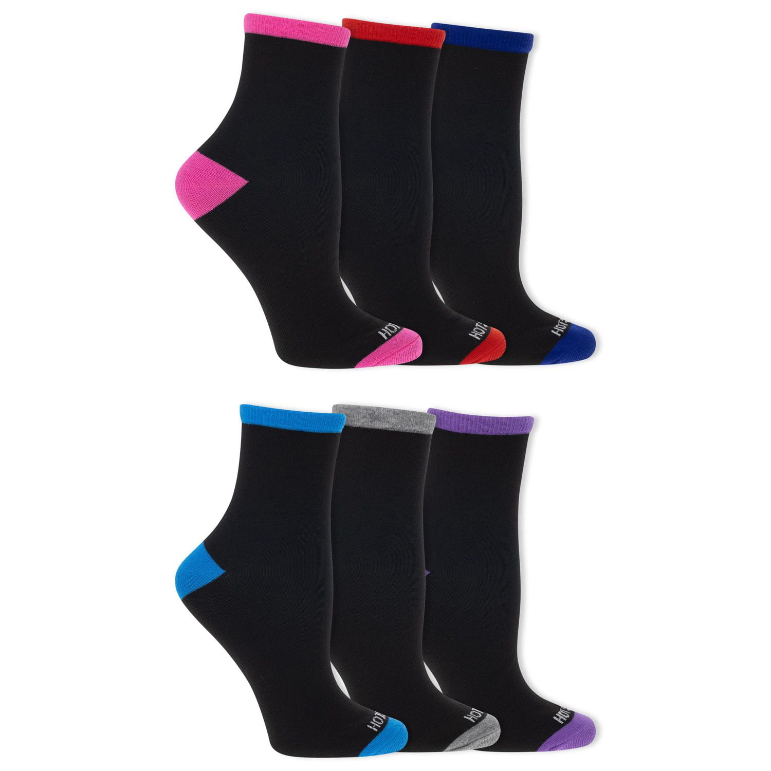 Click here for Hotsox Womens 6 Pair Fashion Mid Crew Socks Size 4... prices