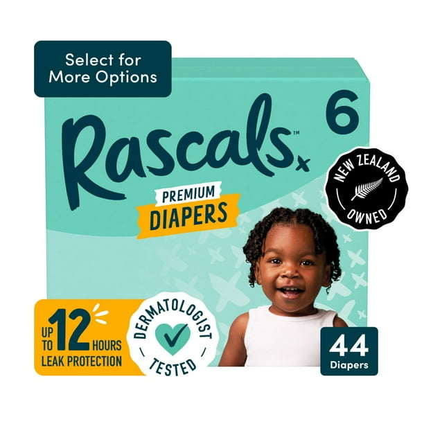 Rascal + Friends Premium Diapers, Unisex, Sizes 1-7, 40-80 Count ...