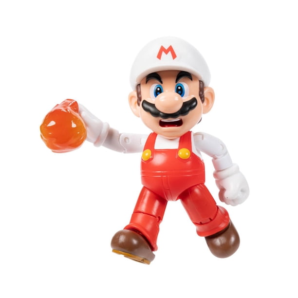 Super Mario 4 Inch Figure - Fire Mario with Fireball Acessory - Walmart.ca