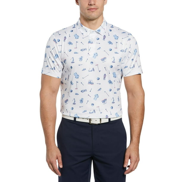 PGA TOUR APPAREL Men's Golf Conversational Print Golf Polo Shirt ...