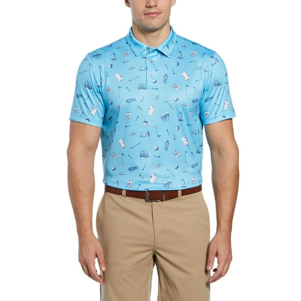 PGA TOUR APPAREL Men's Golf Conversational Print Golf Polo Shirt ...
