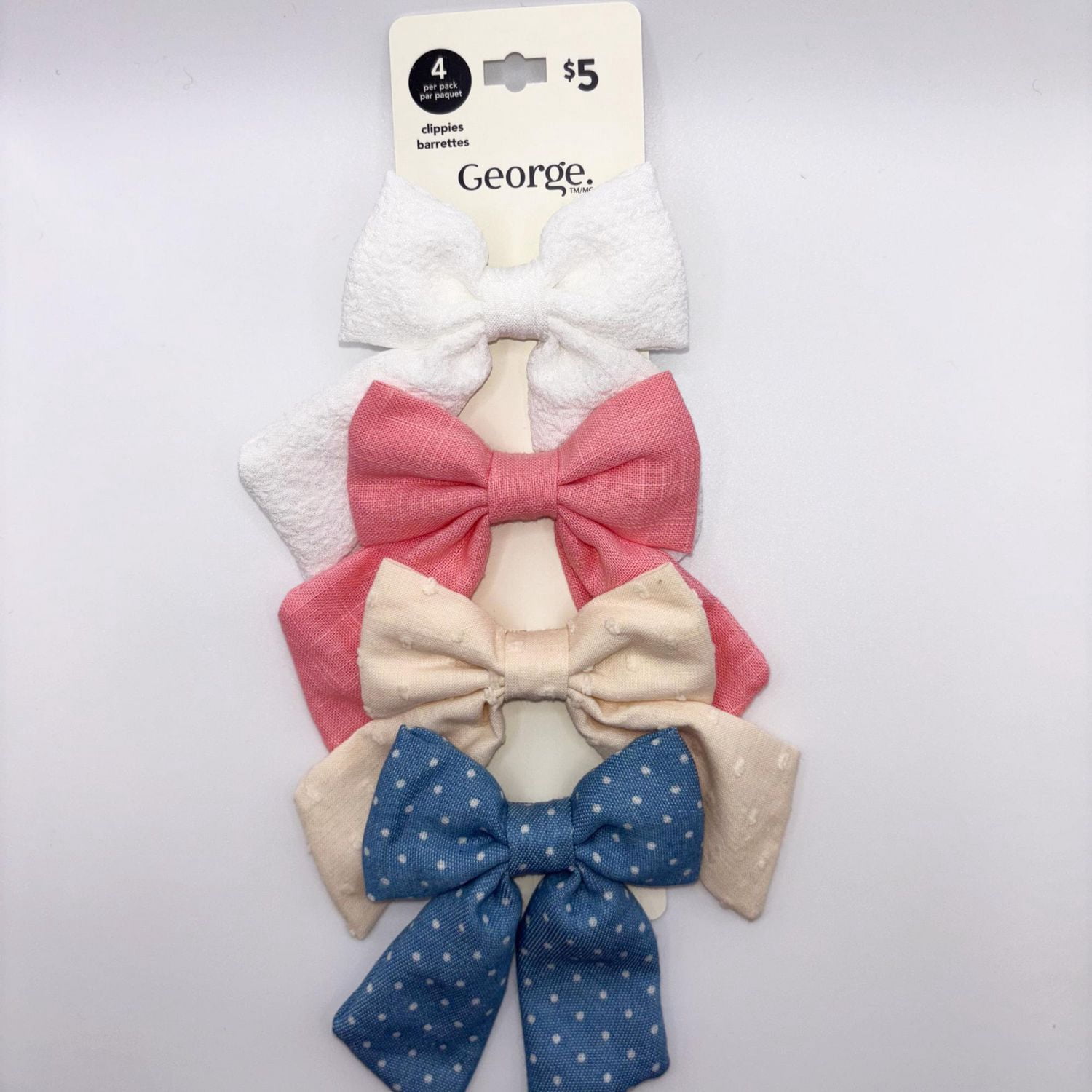 Click here for George 4 Pc Bow Clippies Set One Size prices