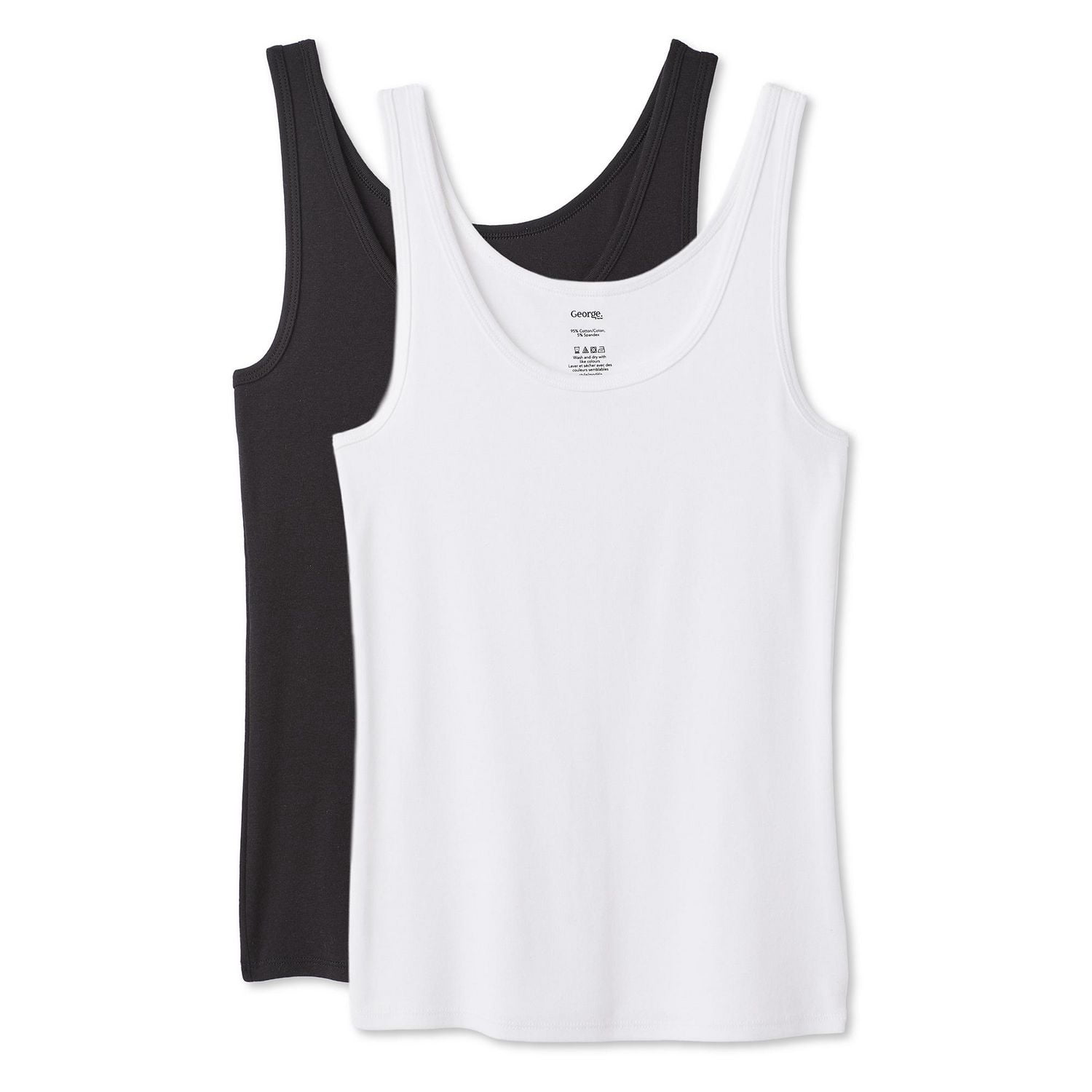 Click here for George Womens Basic Scoop Tank 2-Pack L prices