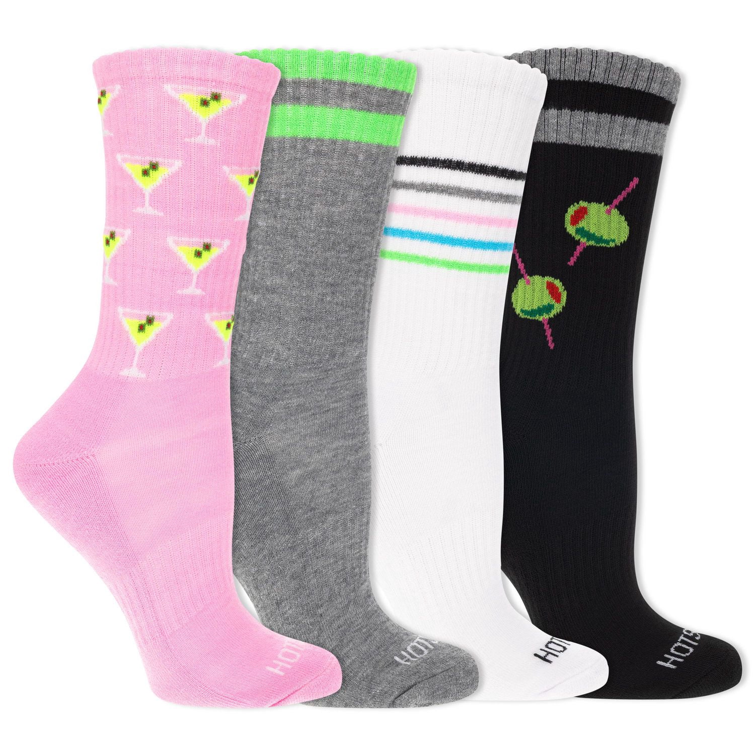 Click here for Hotsox Womens Cushioned 4 Pair Fashion Crew Sock S... prices