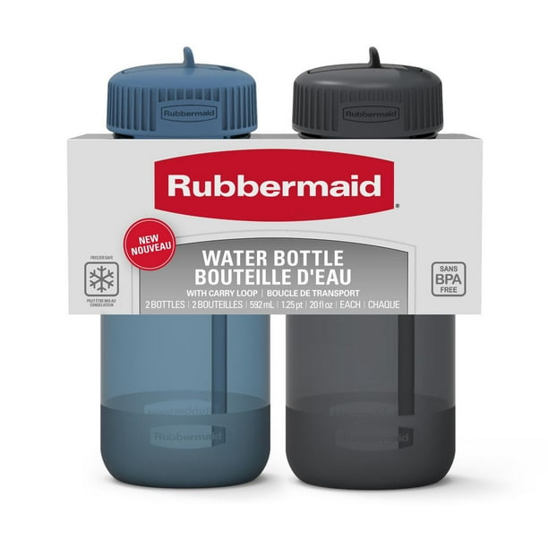 Rubbermaid 20oz Water Bottle with Carry Loop 2 Pack - Walmart.ca