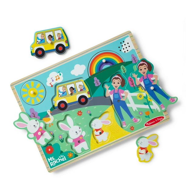 Melissa & Doug Ms. Rachel Wooden Song Puzzle Educational Toy for Babies ...