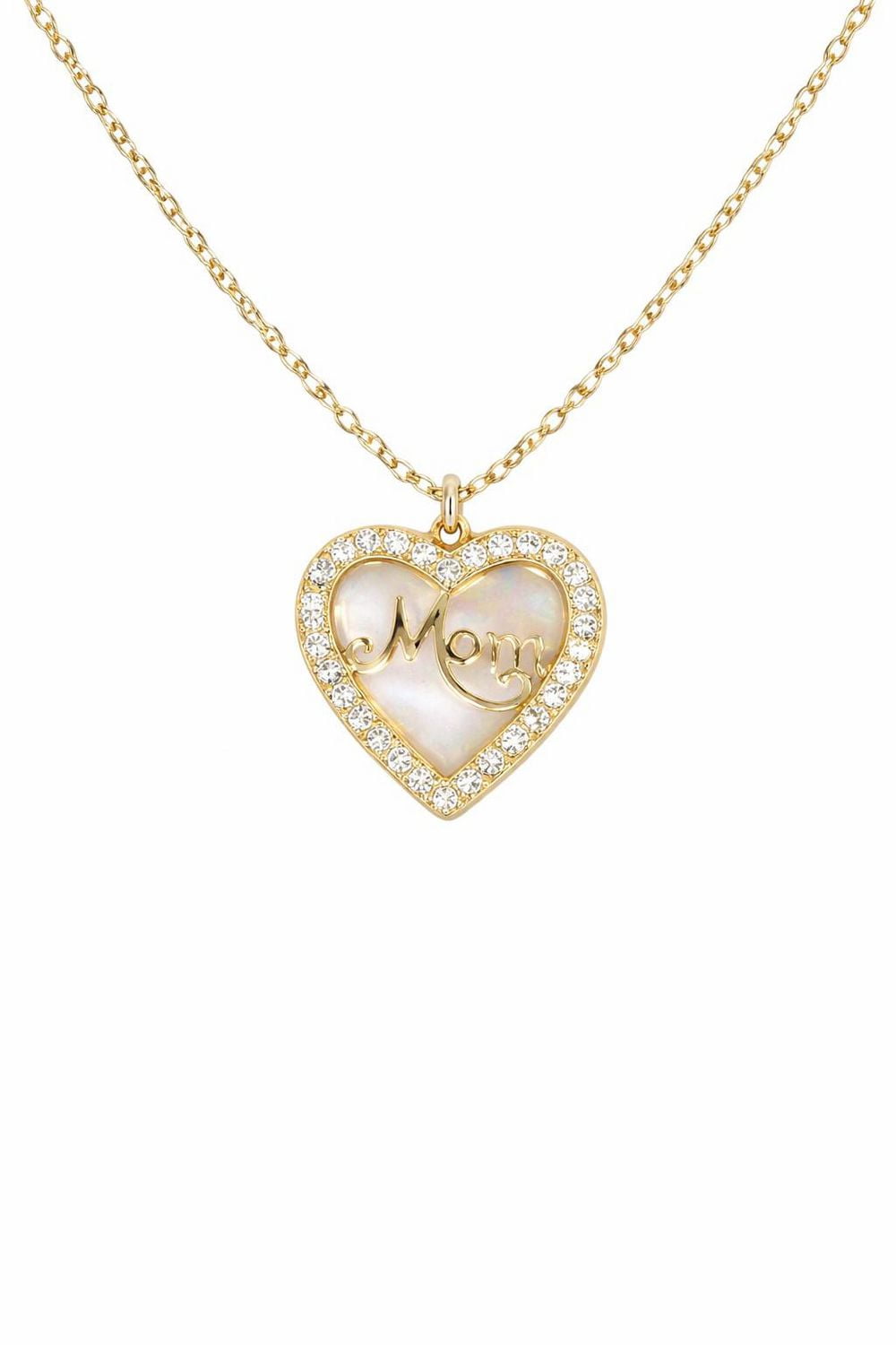 Click here for Luxury Designs Gold Plated Mom Necklace With Mop A... prices
