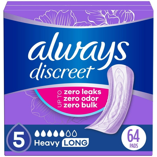 Serviettes d’incontinence et de post-partum Always Discreet, longues ...