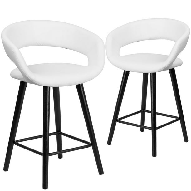 2 Pk. Brynn Series 24'' High Contemporary Cappuccino Wood Counter ...