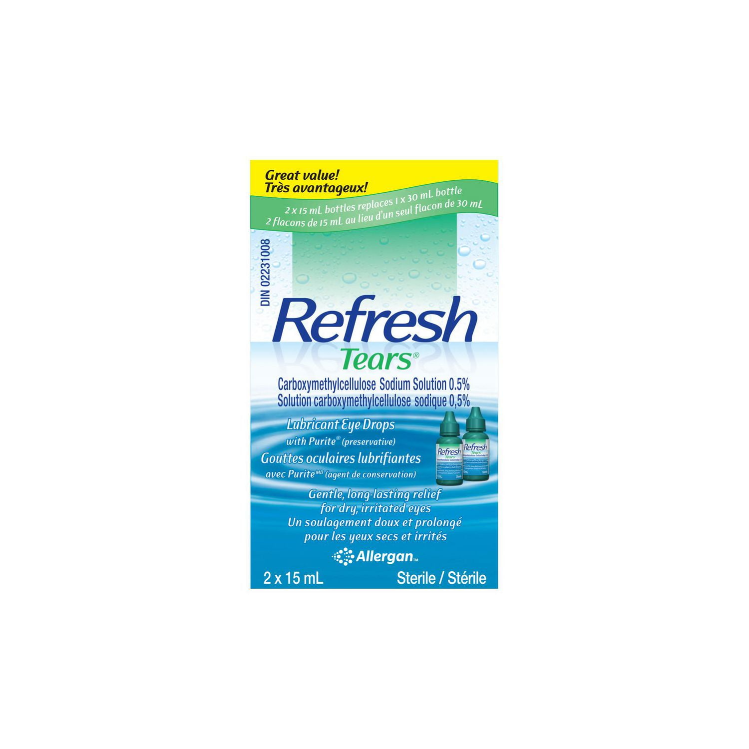 REFRESH TEARS Ophthalmic Solution, lubricant eye drops, dry eye relief ...
