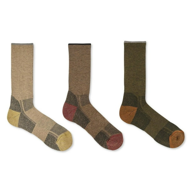Ozark Trail Men's Earth Combo Socks 3-Pack, Sizes 7-12 - Walmart.ca