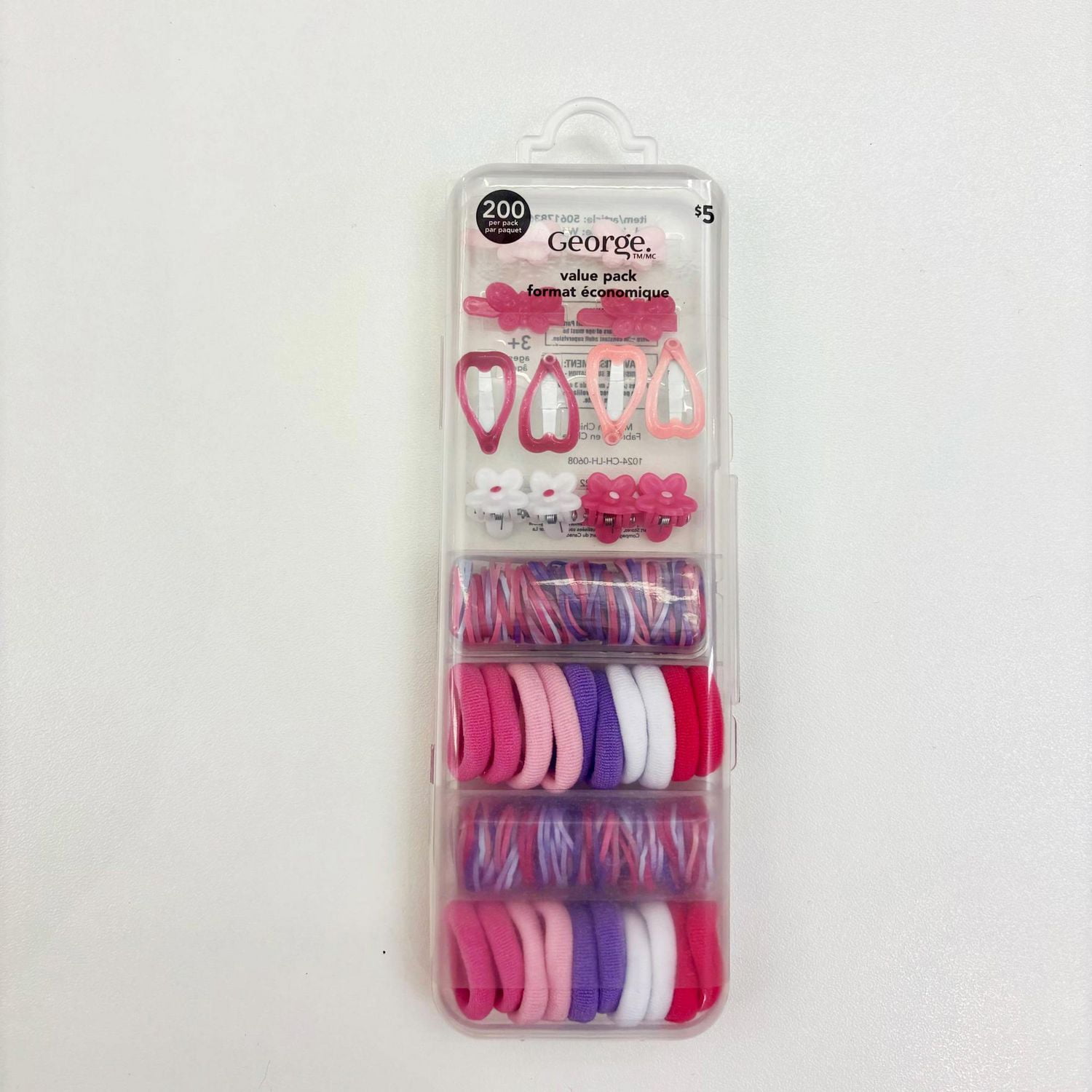 Click here for George Mini Clip And Elastic Value Pack One Size prices