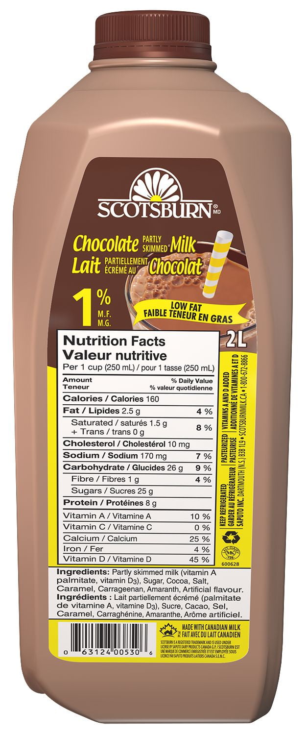 Scotsburn 1% Chocolate Partly Skimmed Milk | Walmart Canada