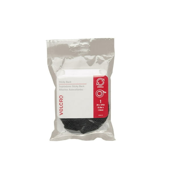VELCRO® Brand Sticky Back™ Tape - 3FT Black - Walmart.ca