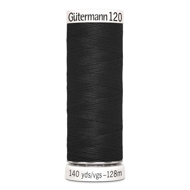Gutermann 120 Sew - All Thread 128 m/ 140 yds - Black (Pack of 5 Spools ...