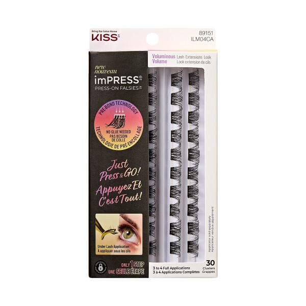 KISS ImPRESS Press-On Falsies Eyelashes Refill Pack - Voluminous - 30 ...