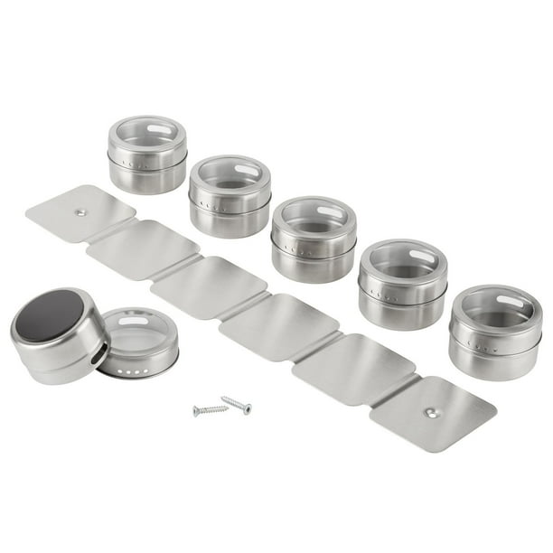 TRUDEAU 6 JAR MAGNETIC SPICE RACK, Magnetic spice rack - Walmart.ca