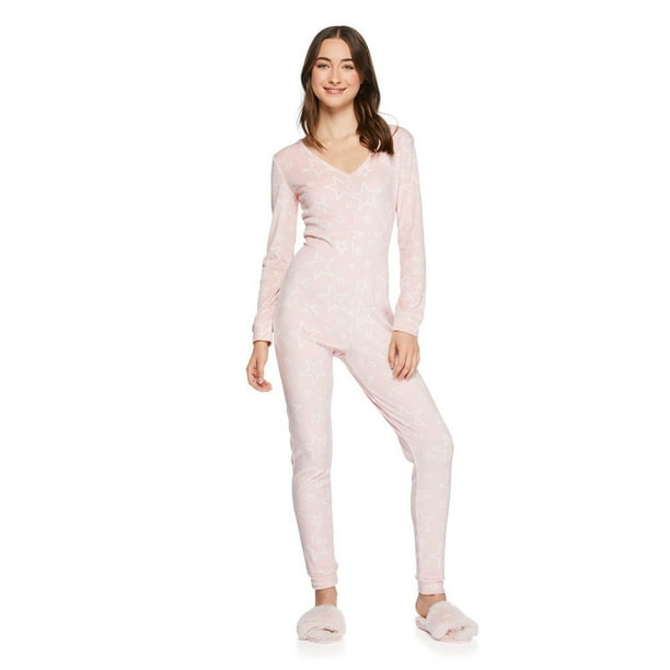 No Boundaries Women's Velour Sleep Romper - Walmart.ca
