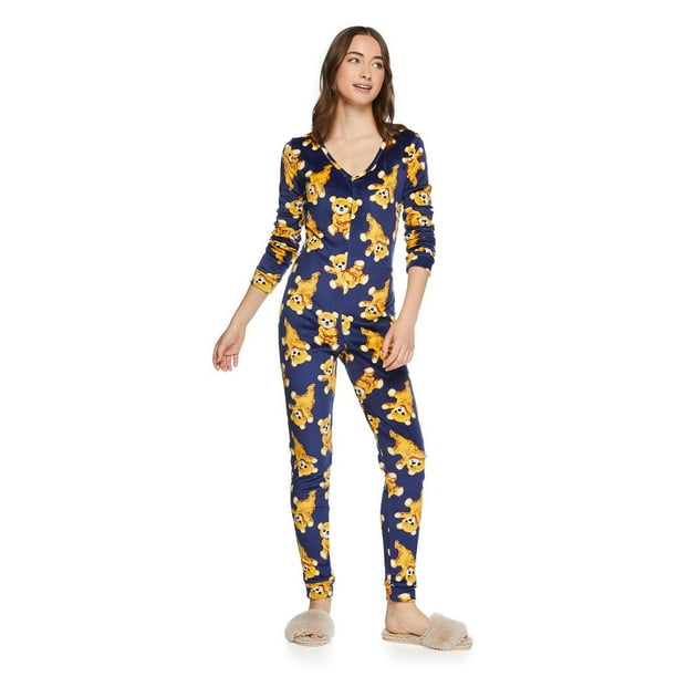 No Boundaries Women's Velour Sleep Romper - Walmart.ca