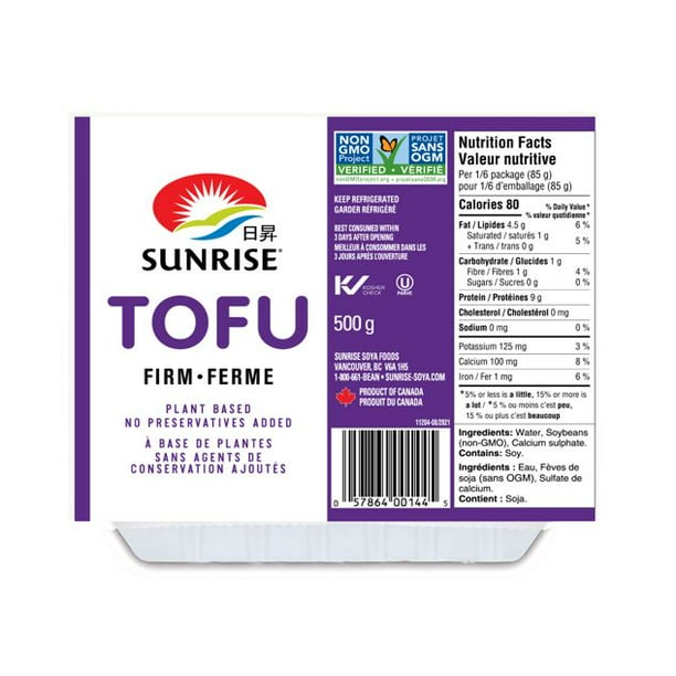 Sunrise Firm Tofu, Sunrise Firm Tofu 500g - Walmart.ca