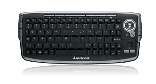 2.4GHz Wireless Compact Keyboard with Optical Trackball and Scroll ...