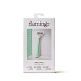 Flamingo Women's 5-blade Razor with Replacement Blade Cartridge - Mint ...