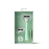 Flamingo Women's 5-blade Razor with Replacement Blade Cartridge - Mint ...