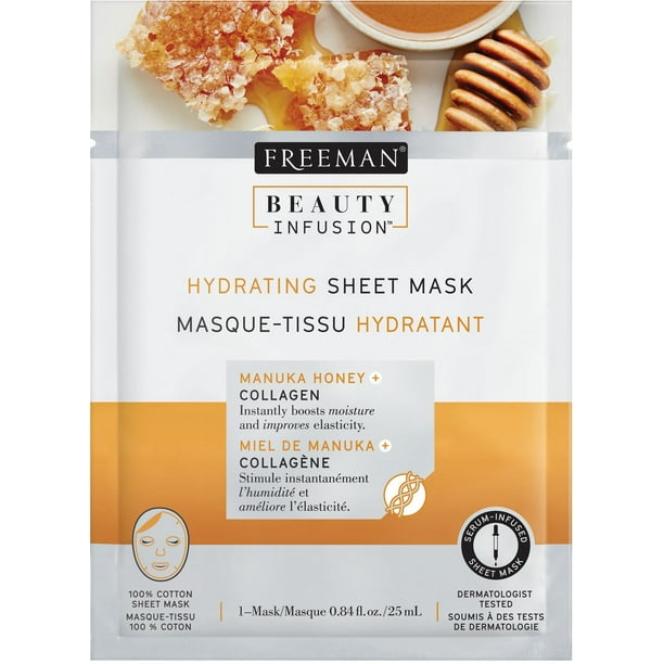 Freeman Beauty Infusion Manuka Honey + Collagen Hydrating Sheet Mask ...