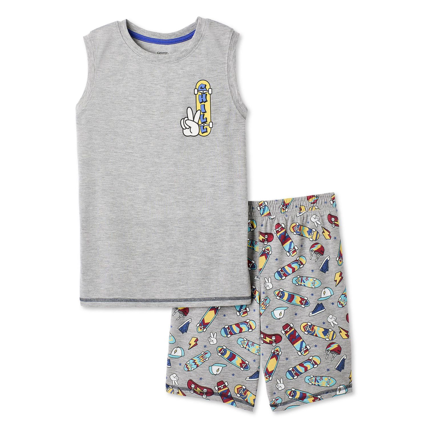 Click here for George Boys Two Piece Muscle Tank Pajama Set Xl prices