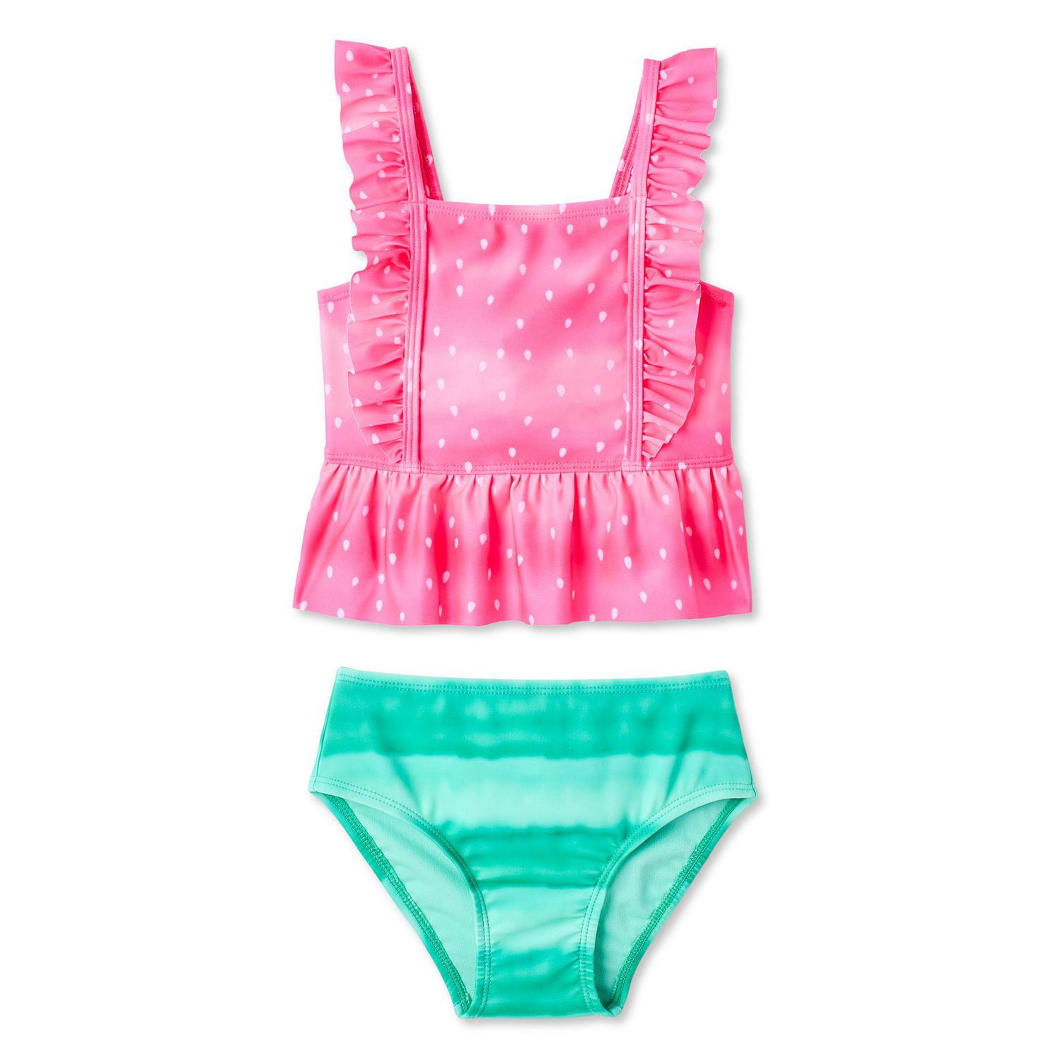 Click here for George Toddler Girls Two Piece Ruffle Tankini Set... prices