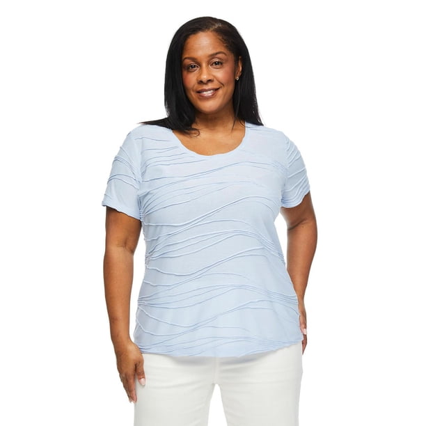 Iyla Women's Plus Ripple Tee, Sizes 1X-4X - Walmart.ca