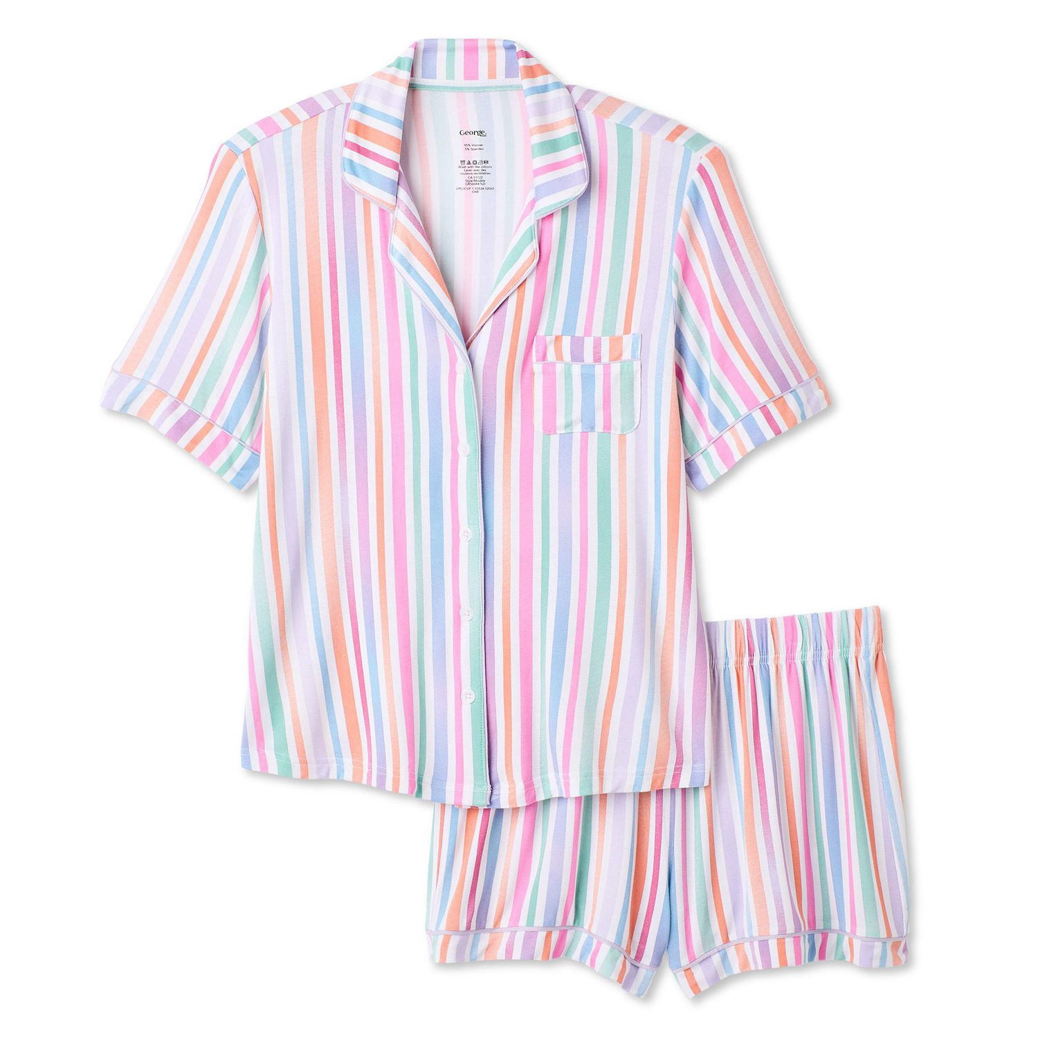 Click here for George Womens Two Piece Notch Collar Shirt Set L prices