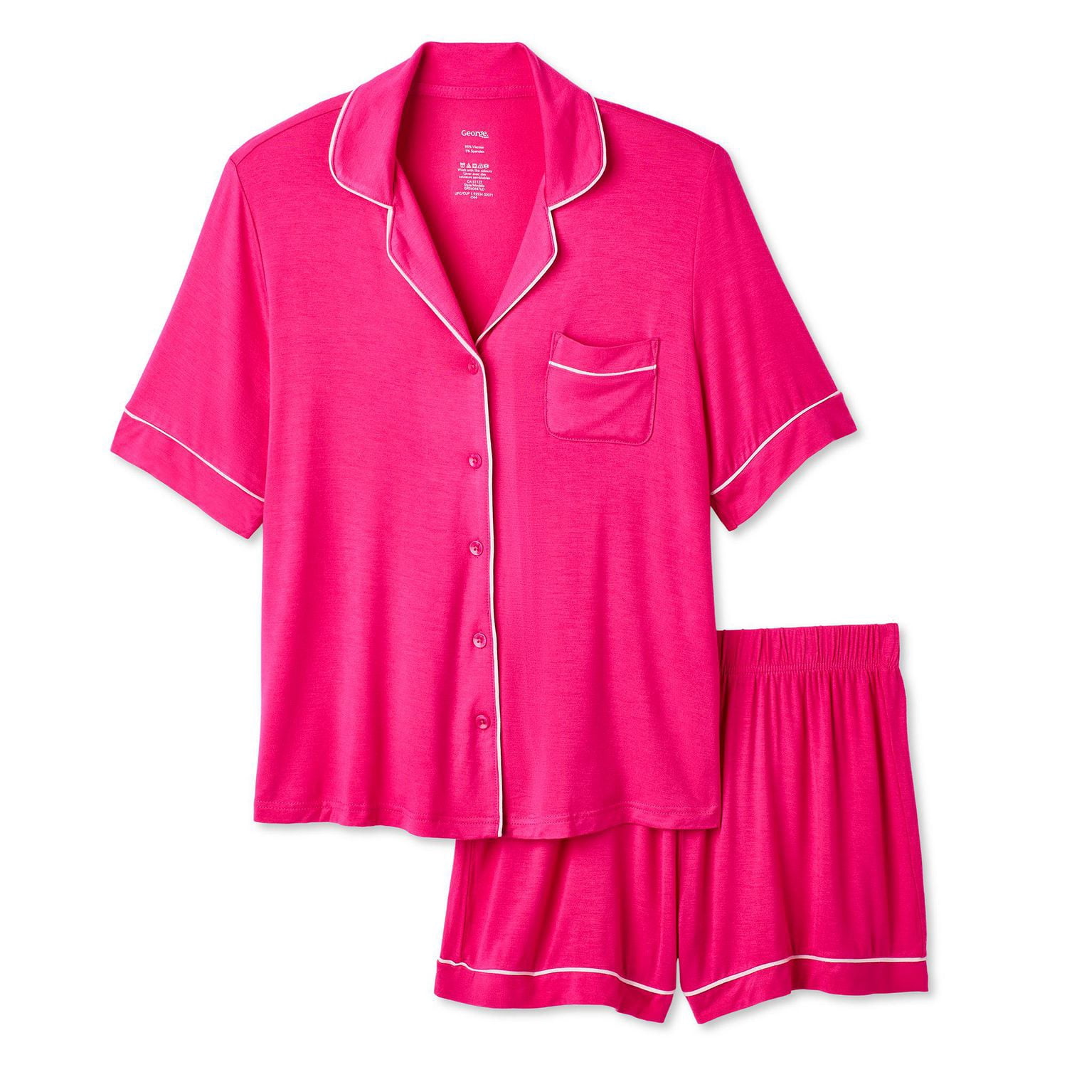 Click here for George Womens Two Piece Notch Collar Shirt Set M prices