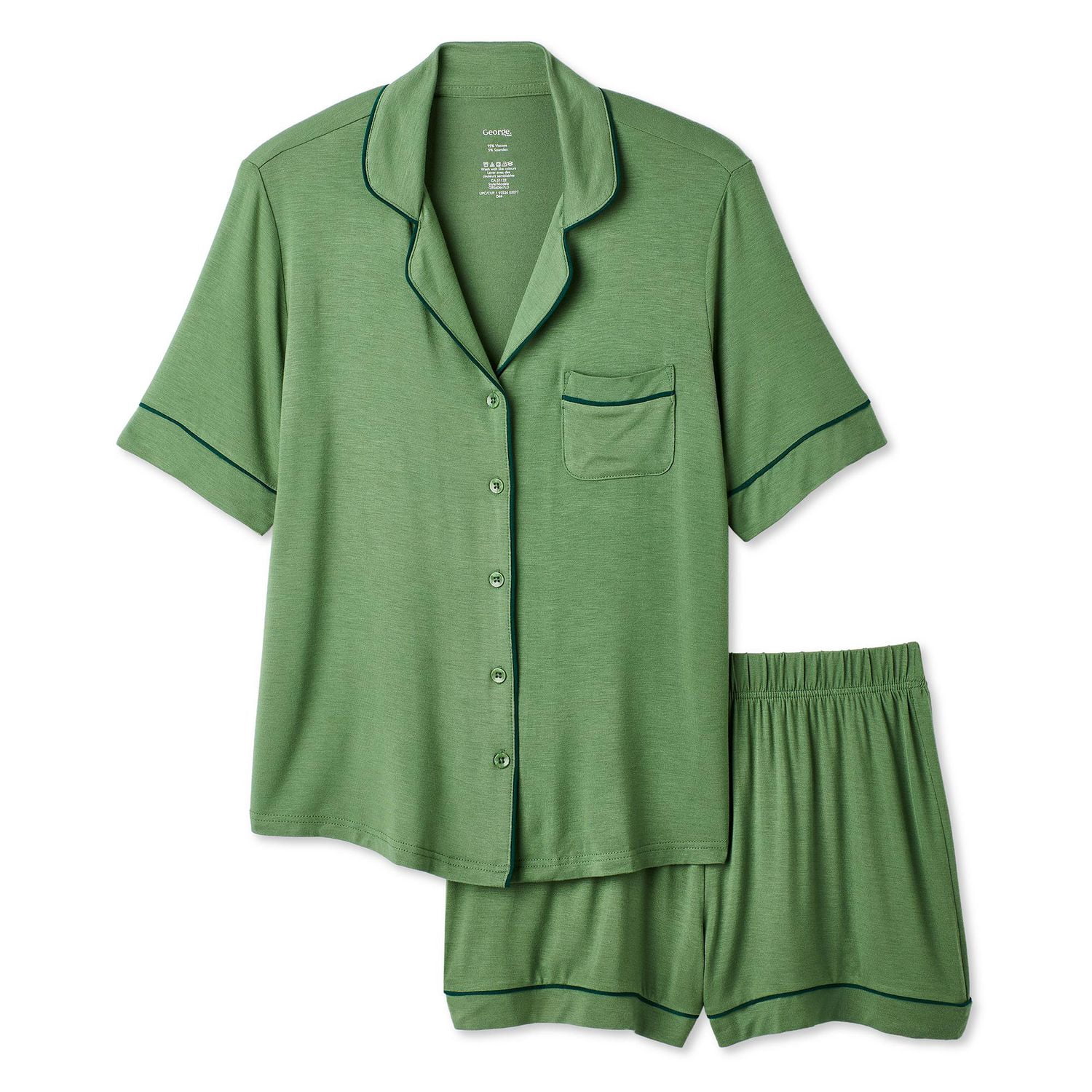 Click here for George Womens Two Piece Notch Collar Shirt Set Xl prices