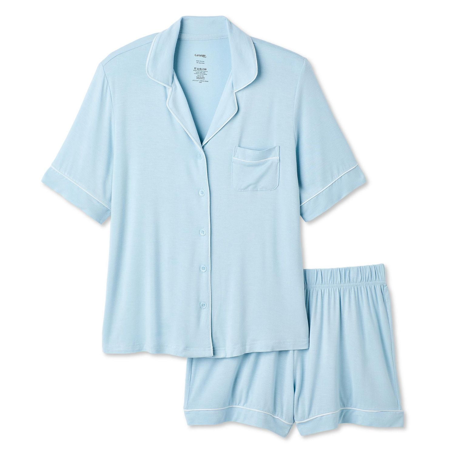 Click here for George Womens Two Piece Notch Collar Shirt Set L prices