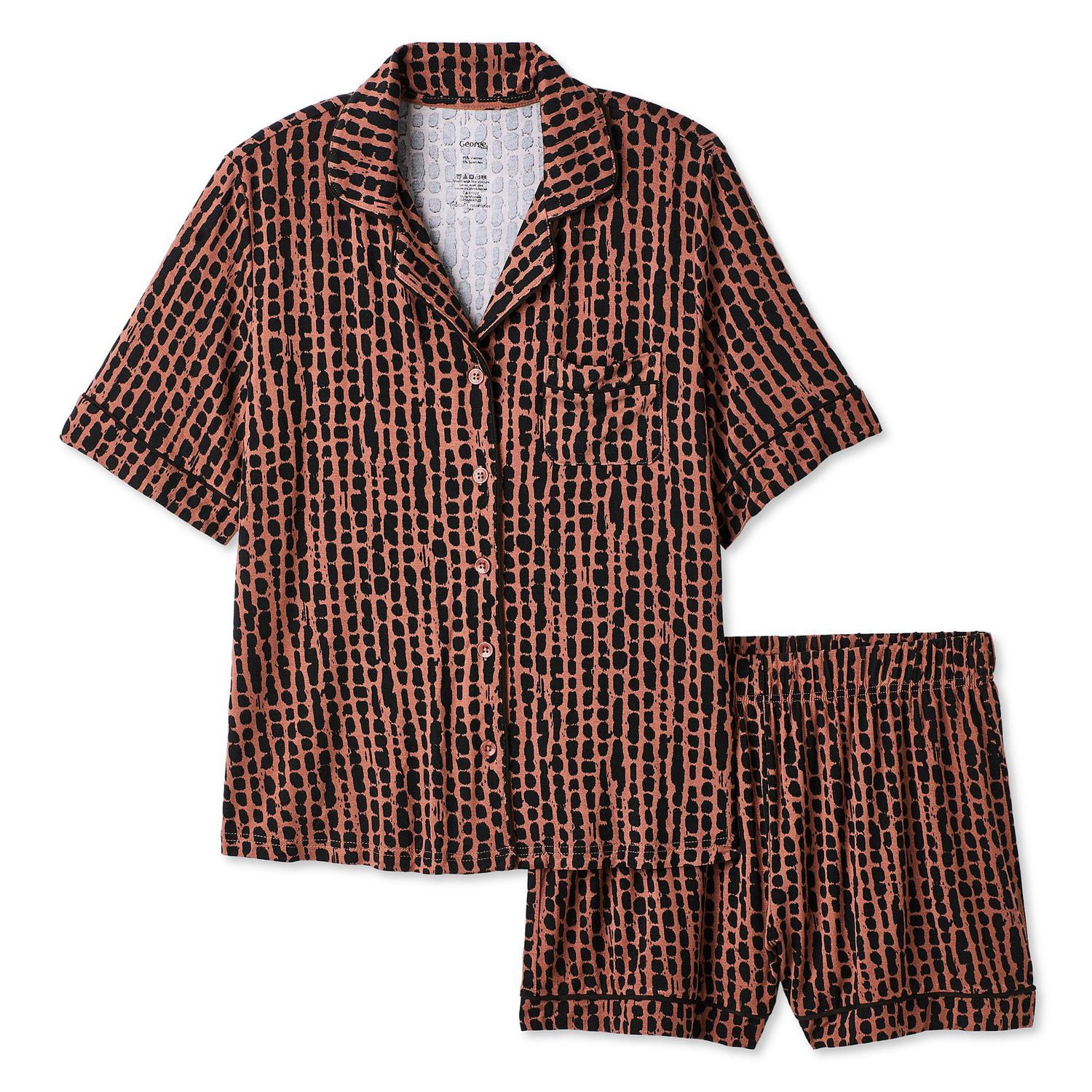 Click here for George Womens Two Piece Notch Collar Shirt Set Xxl prices