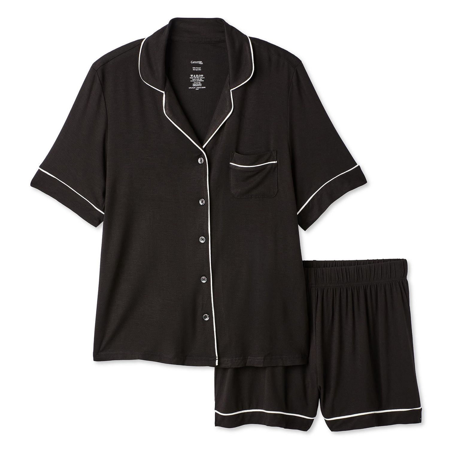 Click here for George Womens Two Piece Notch Collar Shirt Set S prices