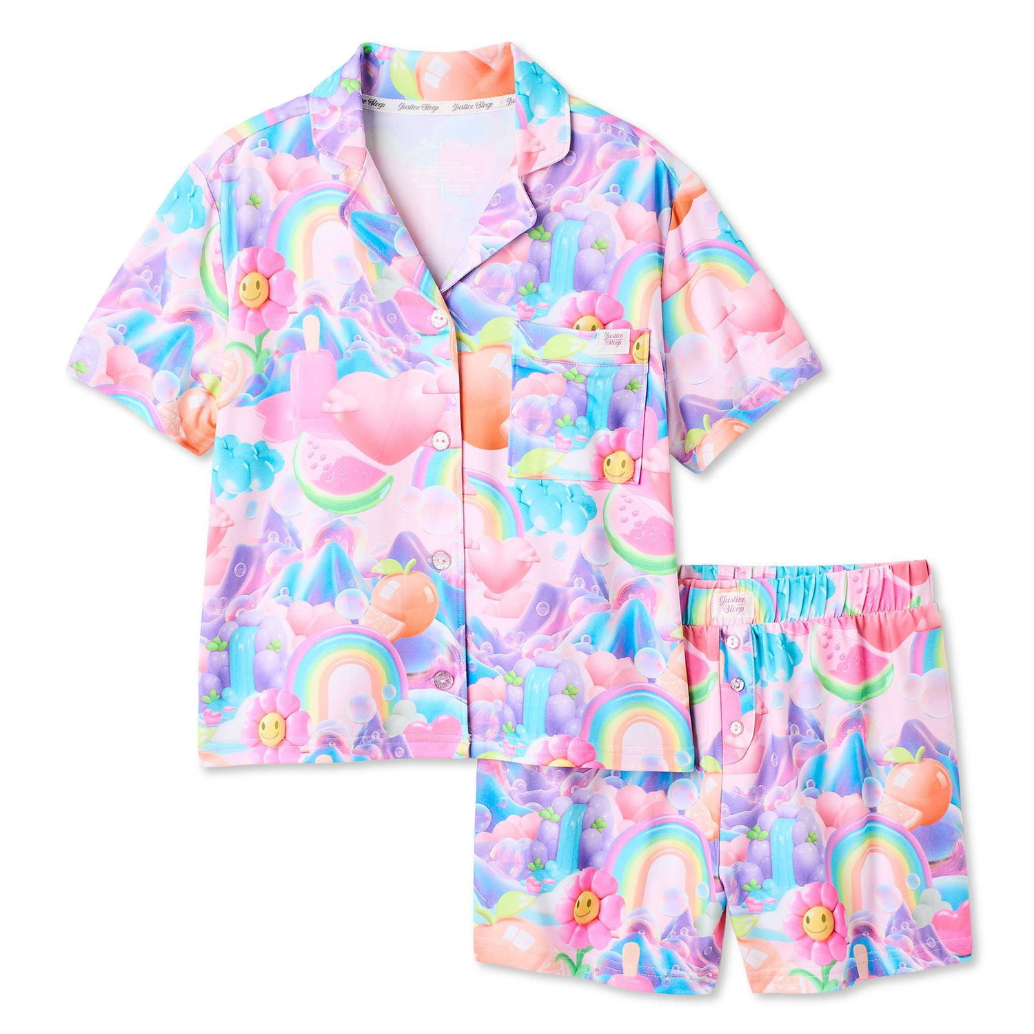 Click here for Justice Girls Two Piece Pajama Set L prices