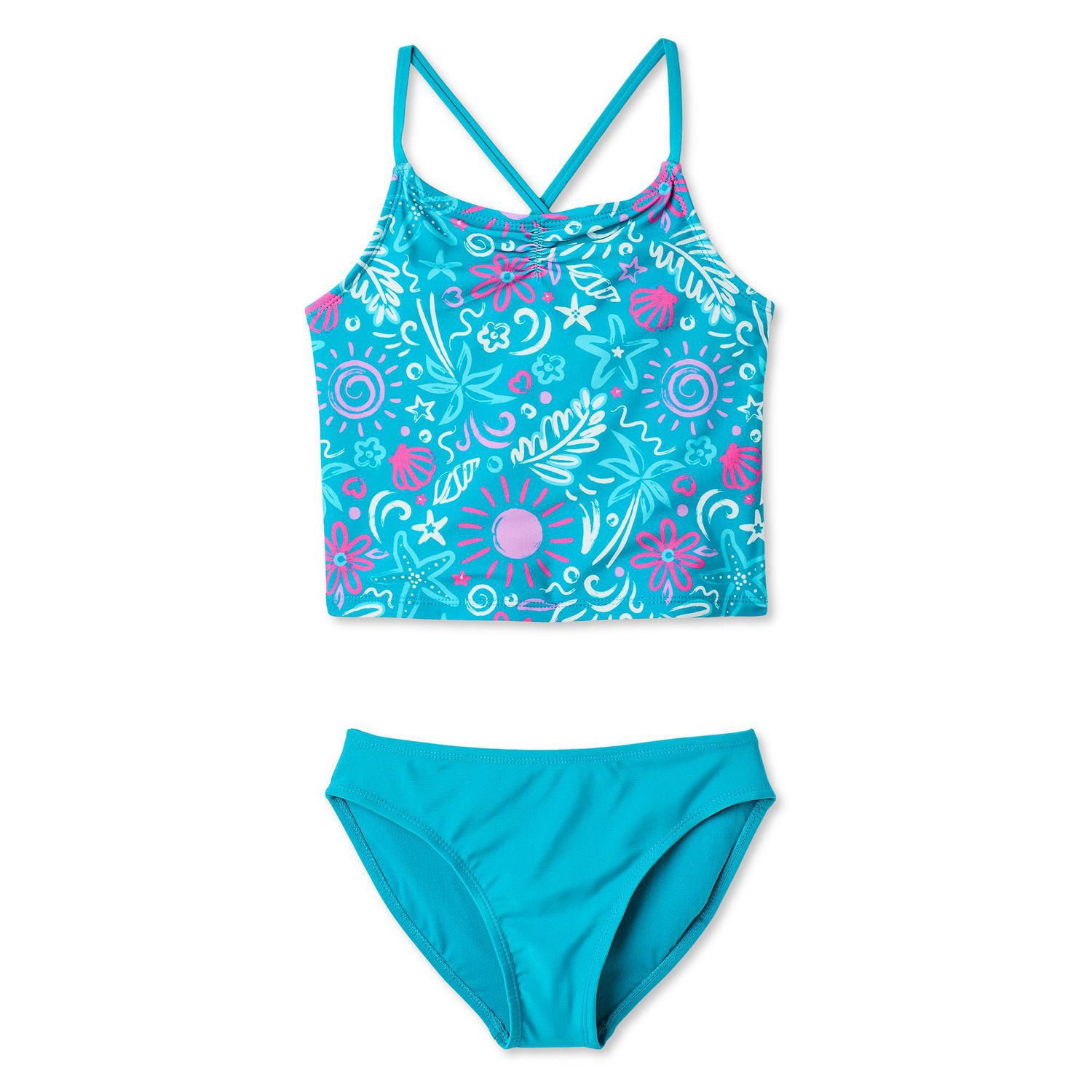 Click here for George Girls Two Piece Tankini Set M prices