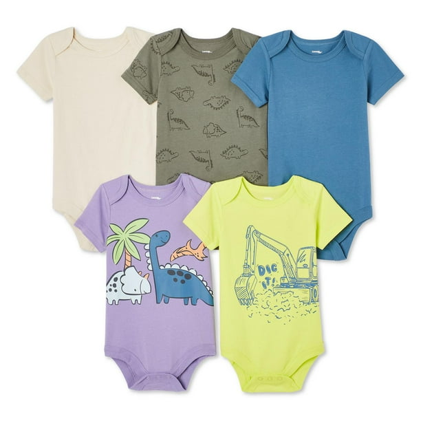 George Baby Boys' Bodysuits 5-Pack - Walmart.ca